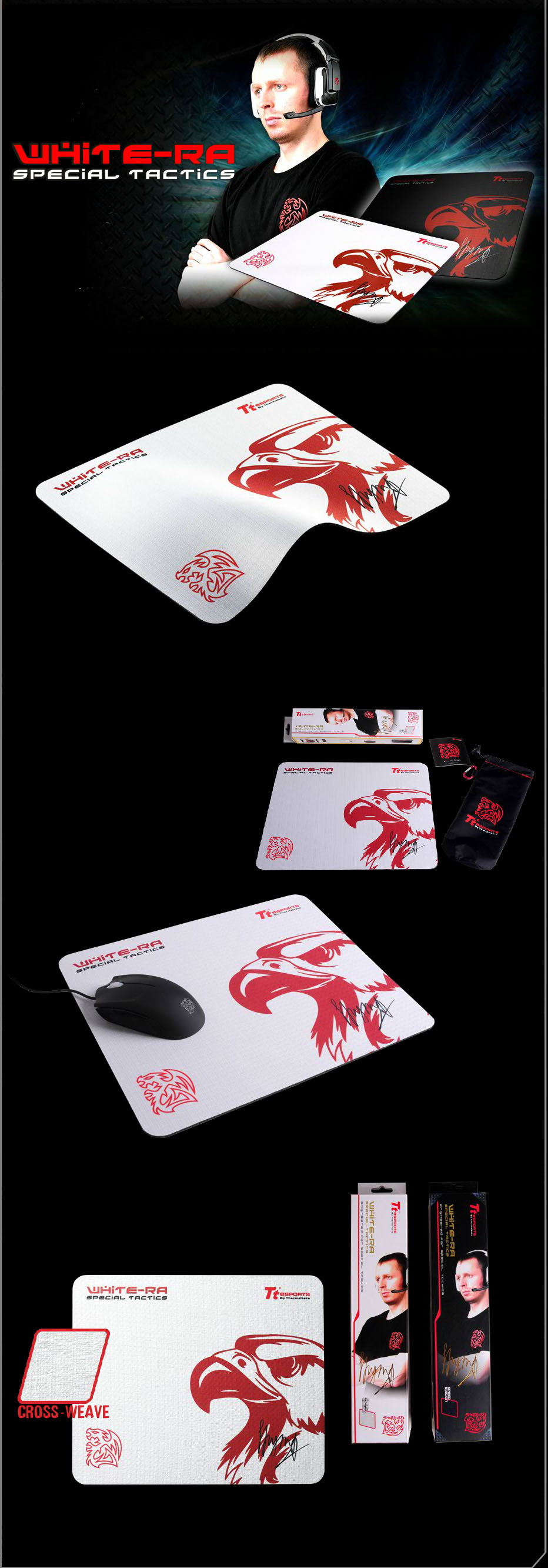 Bàn di chuột Tt eSports White-Ra White